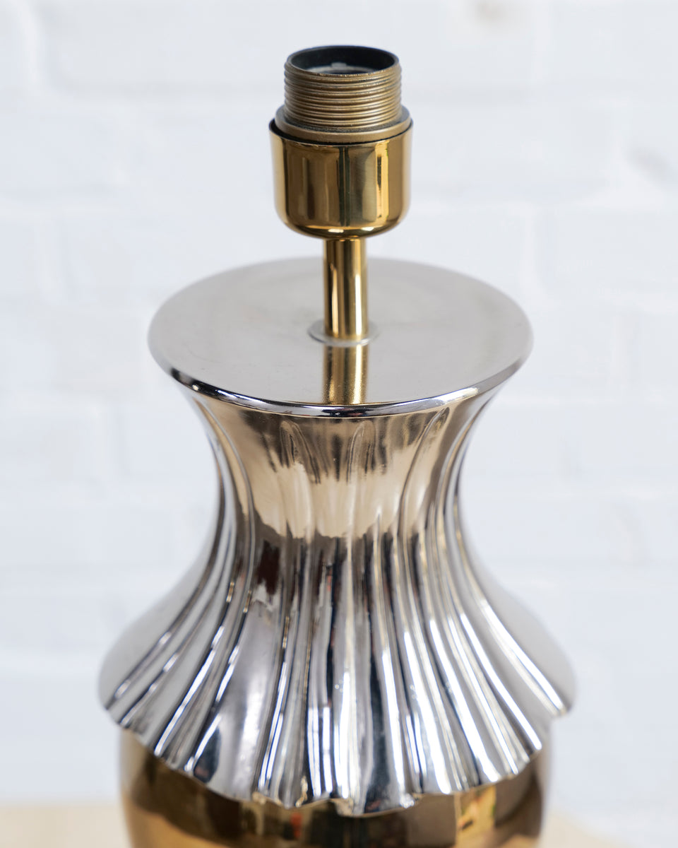Silver And Brass Two Tone Lamp – Vantage Living