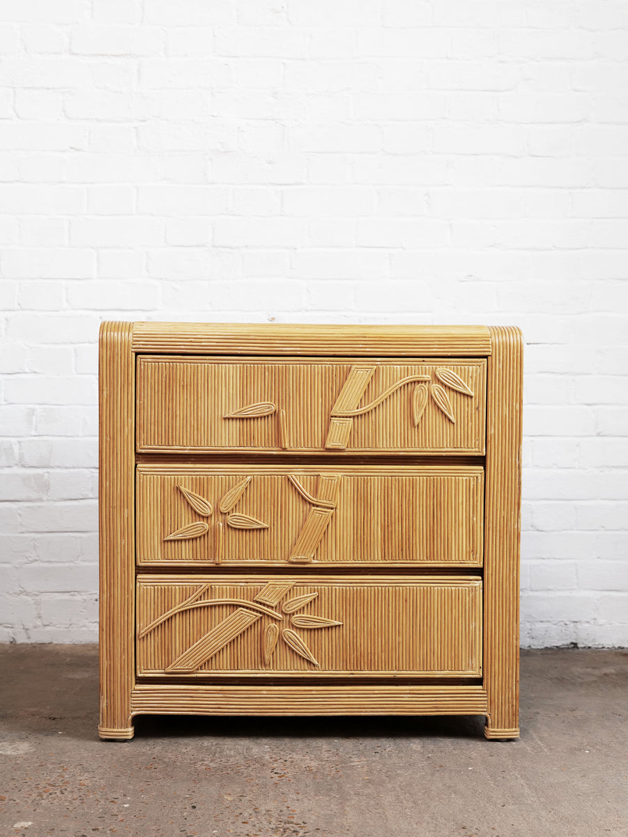 Vintage Pencil Reed Chest Of Drawers By Vivai Del Sud – Vantage Living