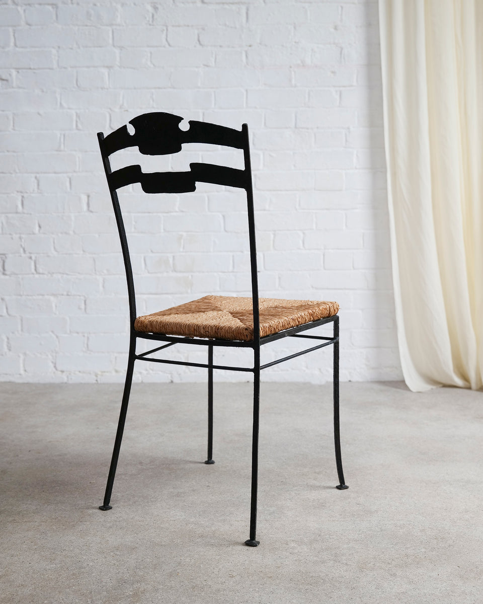 Metal Frame Razor Back Chairs With Rush Seats – Vantage Living