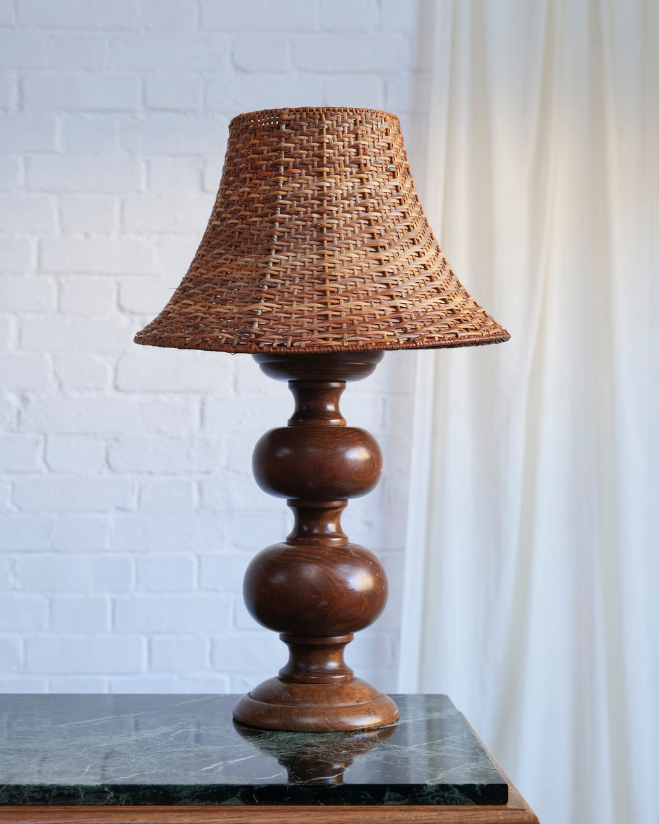 Large Bobbin Turned Wooden Lamp – Vantage Living