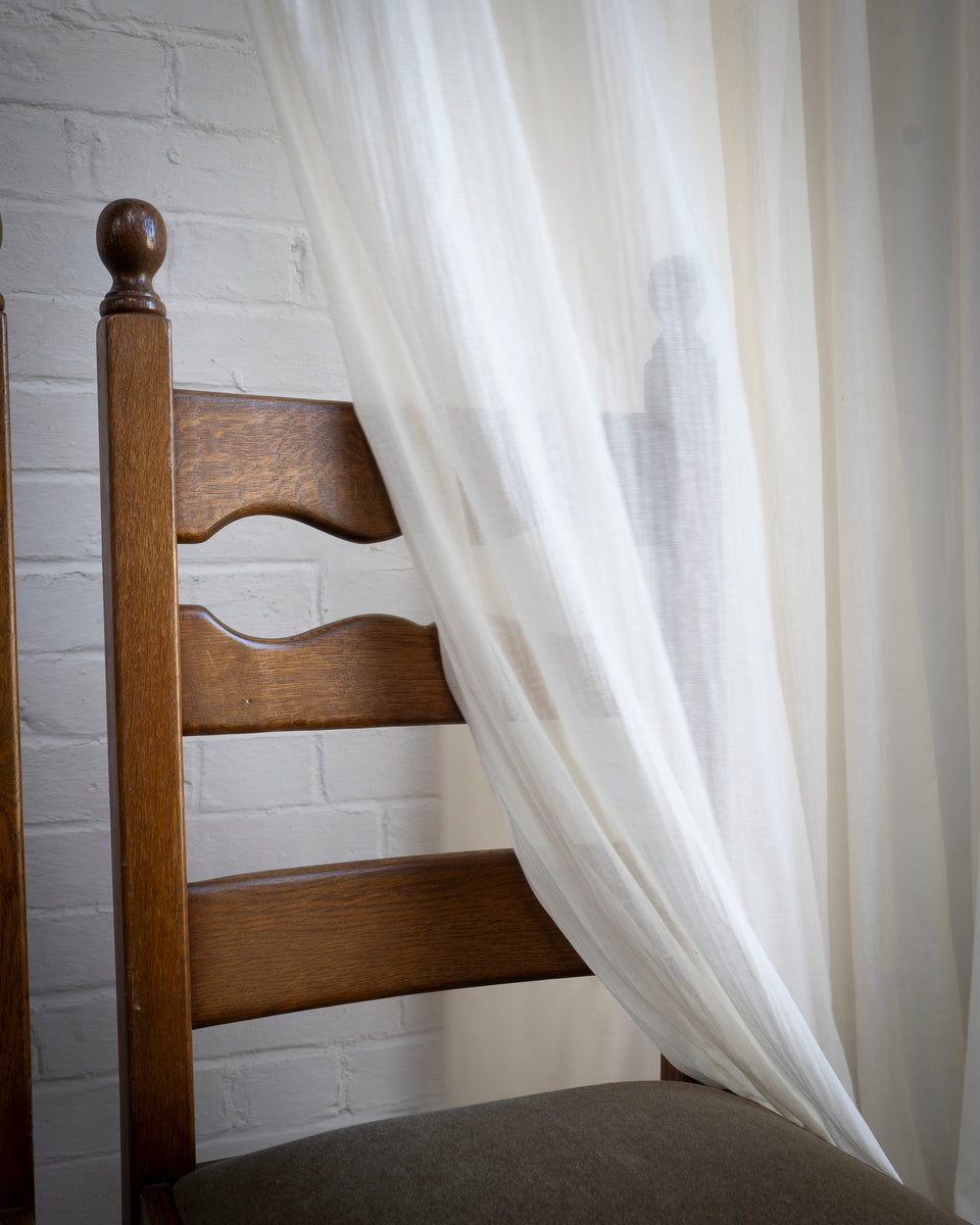 Brutalist Oak Razor Back Dining Chairs – Vantage Living