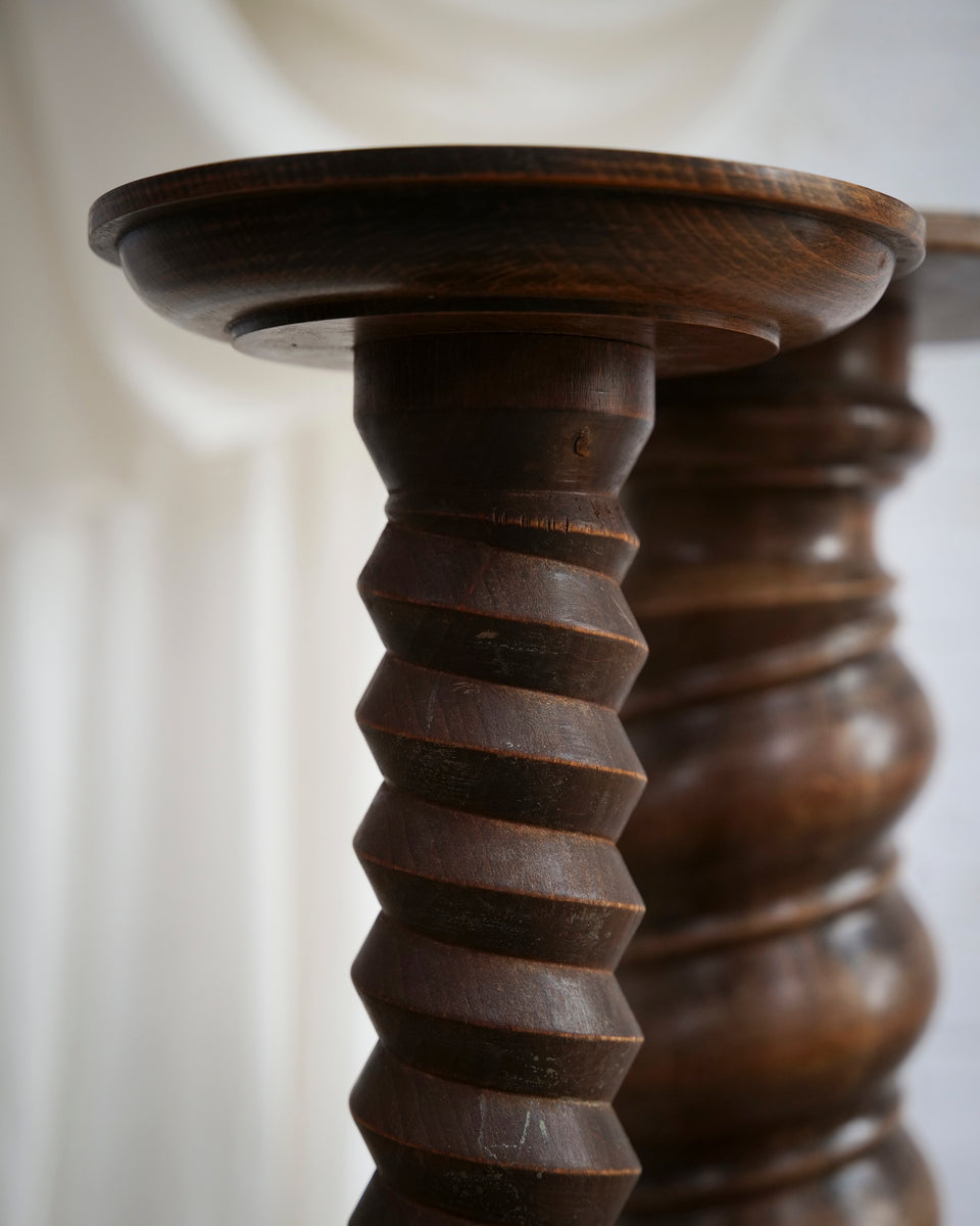 French wine Press Oak Plinth – Vantage Living