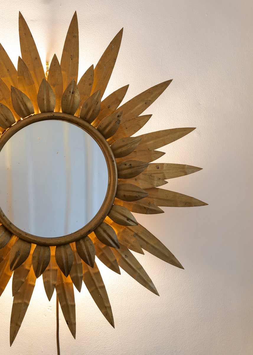 Illuminated Sun Mirror by Ferro Arte – Vantage Living
