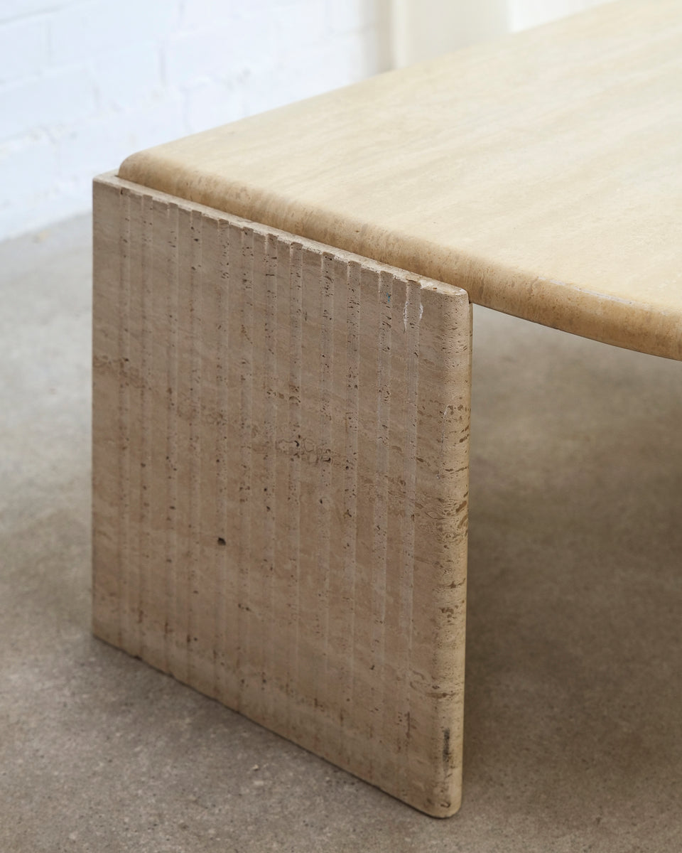 Travertine Teardrop Roche Bobois Coffee Table – Vantage Living