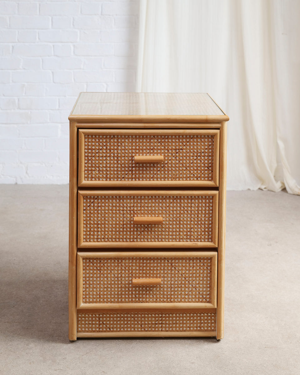 Single Set of Cane and Bamboo Drawers – Vantage Living