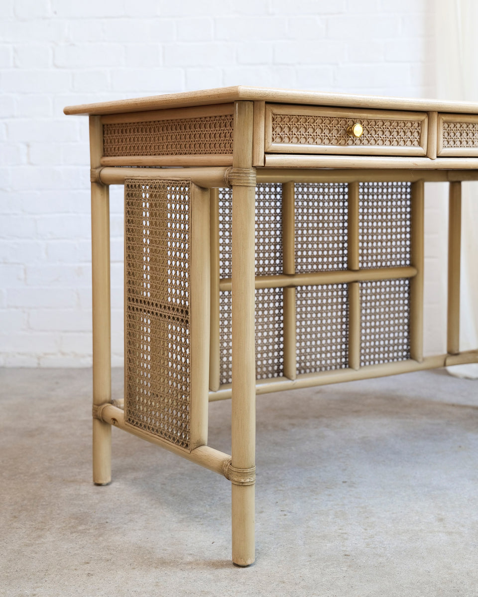 Cane and Bamboo Desk – Vantage Living