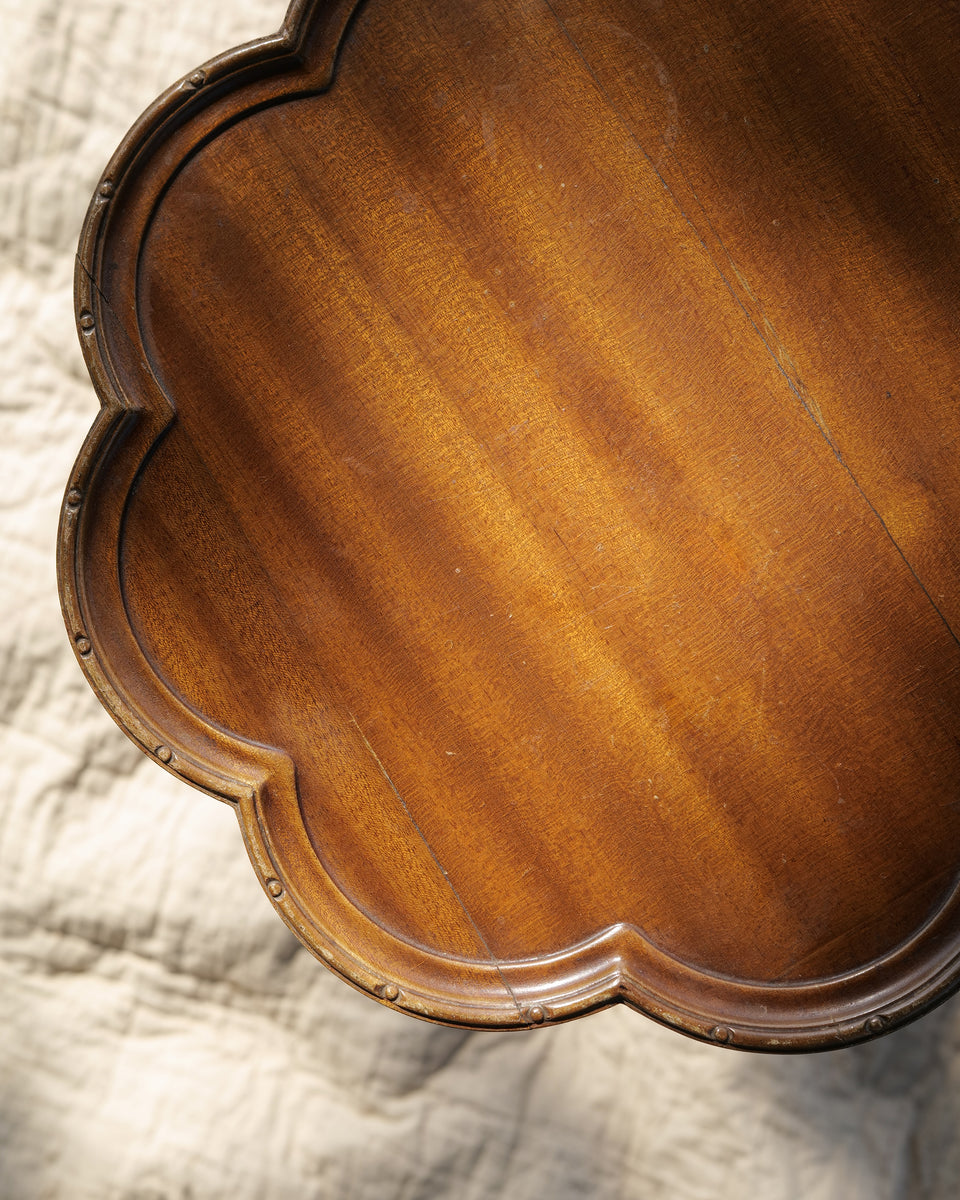 Vintage Pair Of Scalloped Edge Side Tables – Vantage Living