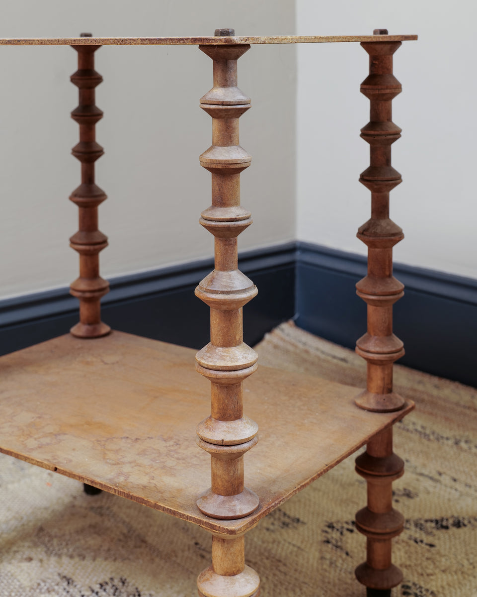French Folk Art Spindle Side Table – Vantage Living