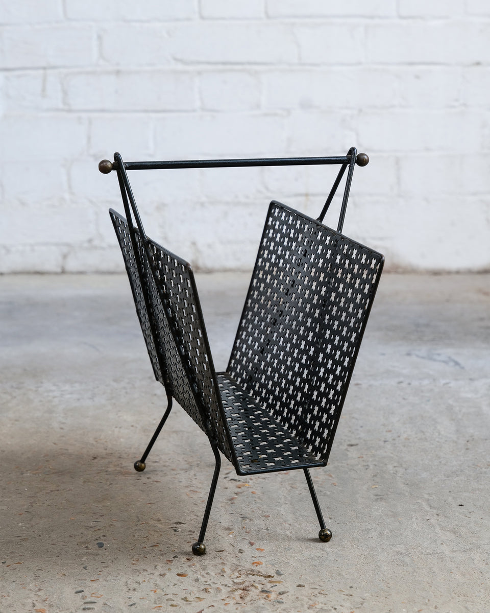 Perforated Iron Magazine Rack – Vantage Living