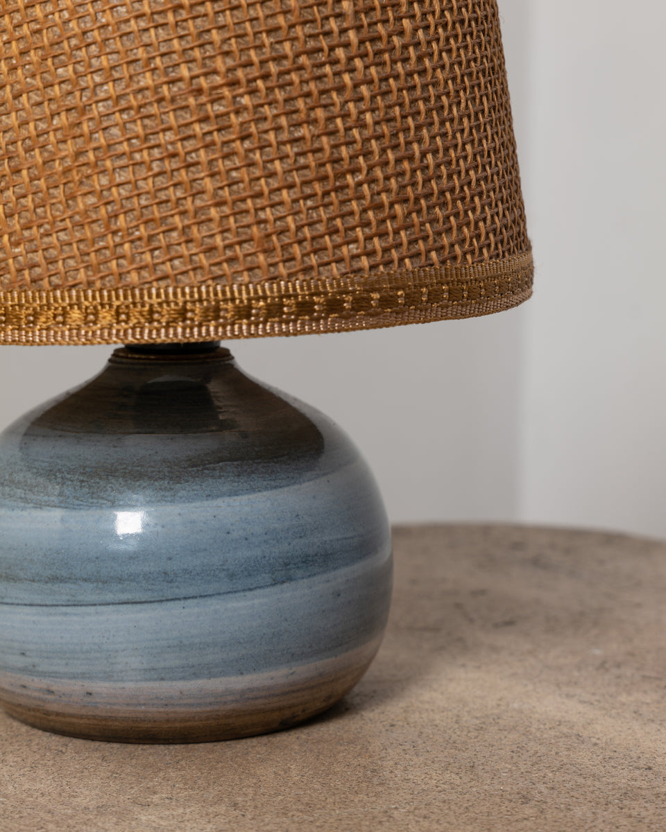 Miniature Ceramic Blue Lamp Base – Vantage Living